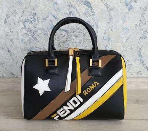 Сумка женская Fendi натуральная кожа черная