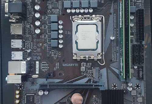 Комплект Gigabyte H610M i3 12100f гарантия