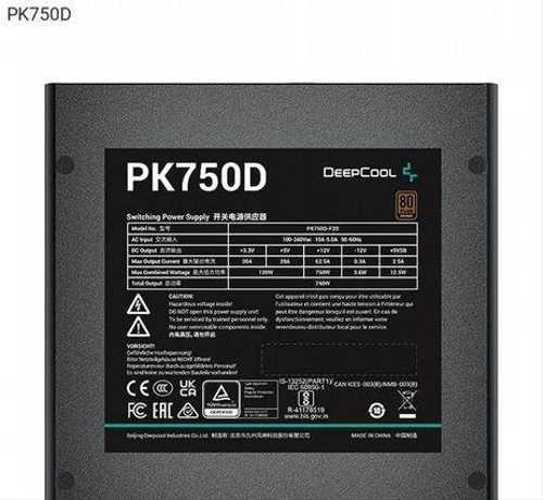 Блок питания для пк DeepCool PK750D ATX 80+ Bronze