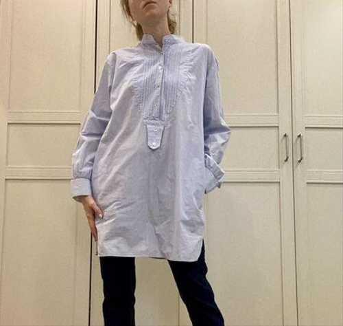 Рубашка Zara голубая в полоску