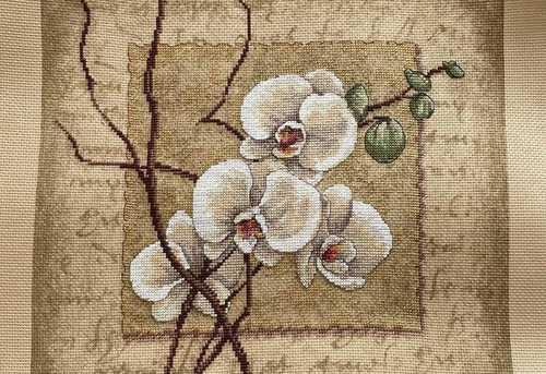 Картина вышитая крестом "Орхидея"
