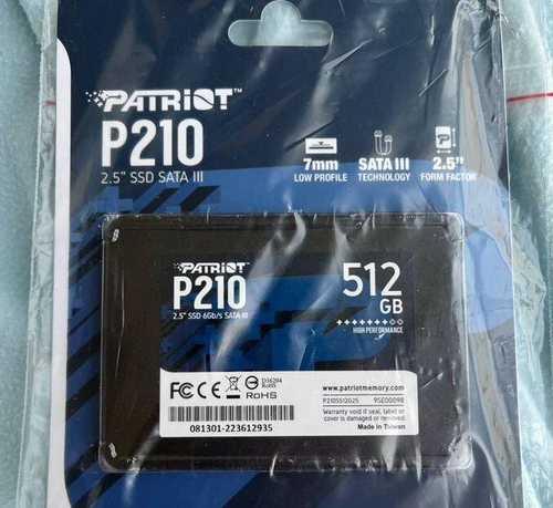 SSD накопитель Patriot P210 512GB