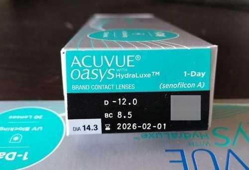 Контактные линзы Acuvue Oasys на -12, радиус 8.5