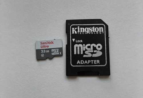 Карта памяти microsd 32