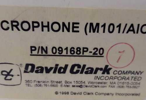 David Clark 09168P-20 (M101/AIC) Микрофон