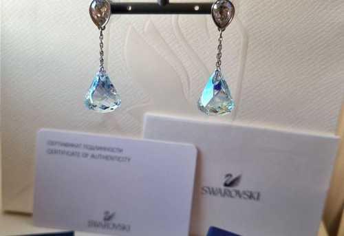 Серьги Swarovski Lunar лазурные оригинал