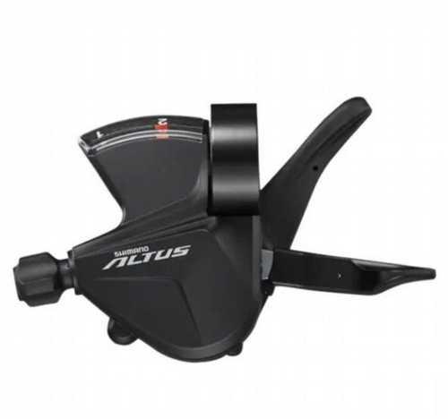 Шифтер Shimano Altus M2010, левый, 2 ск., индикатор, 1800 мм., б/уп