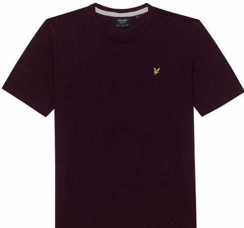 Футболка мужская бордовая из хлопка Lyle & Scott