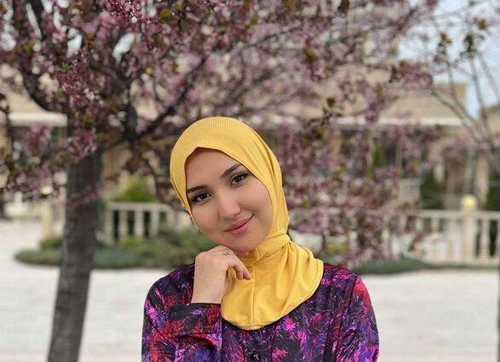 Готовый хиджаб, балаклава на завязках 6 цветов