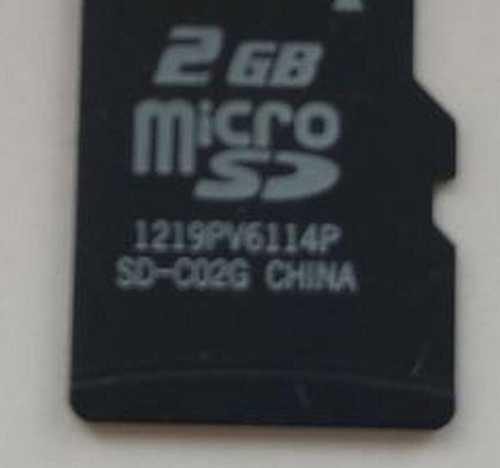 Карта памяти microsd 2gb