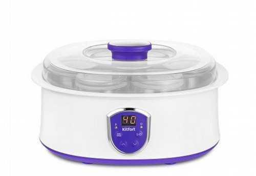 Йогуртница Kitfort кт-2088-1 бело-фиолетовая