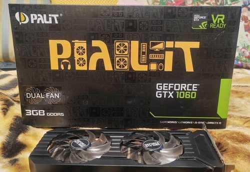 Видеокарта gtx 1060 3gb Palit gddr5