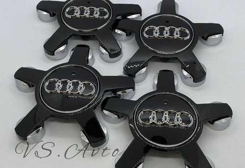 Колпаки на литой диск Audi (звезда, черная)