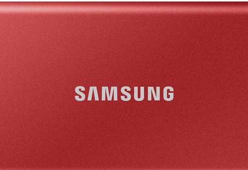 Жесткий диск SSD Samsung T7 500 гб красный