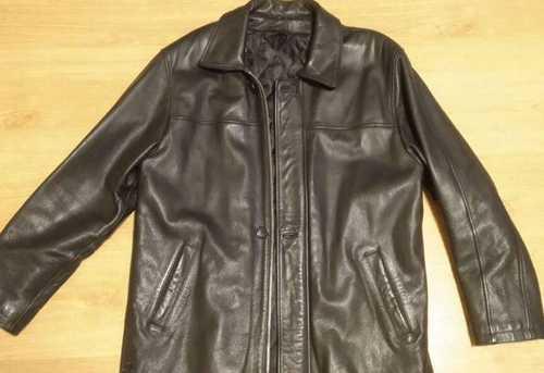 Кожаная куртка мужская размер L (50)