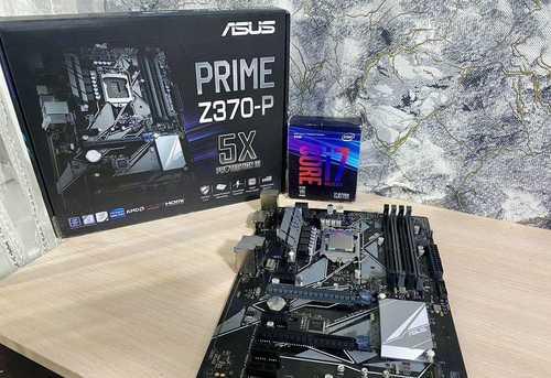 Комплект (1151v2): мать Z370 + i7 8700k