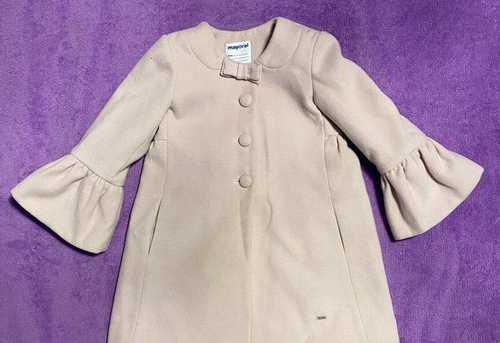 Пальто для девочки Mayoral 104 см