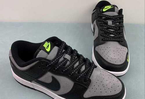 Кроссовки Nike Dunk Low Black Cool Grey Volt Mini
