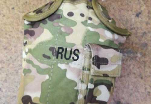 Фляга армейская в чехле с котелком мультикам