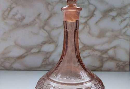 Винтажный графин, стекло розовое 50-60гг