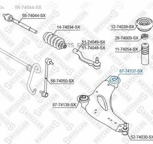 Stellox 87-74137-SX сайлентблок рычага зад.\ Nissan Primastar all 02