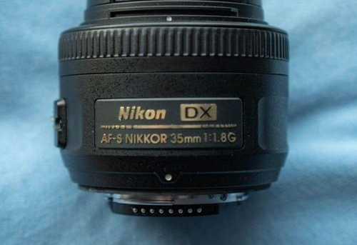 Объектив nikon dx af-s nikkor 35 mm f1.8
