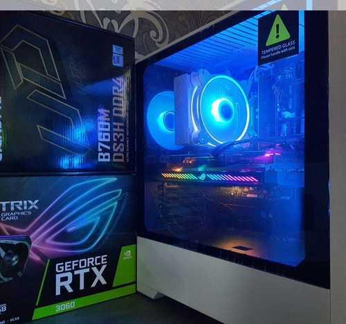 Игровой Пк RTX4060Ti Eagle OC Ice +Core i5 12400F