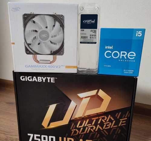 Комплект i5 11600k   z590 ud ac   32gb 3200mhz баш