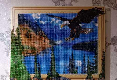 Алмазная мозайка "Орёл на охоте"
