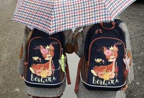 Рюкзак для девочки школьный 1-5 класс Grizzly