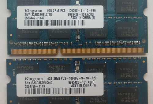 Оперативная память Kingston DDR3 4Gb 1333Mhz