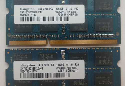 Оперативная память Kingston DDR3 4Gb 1333Mhz