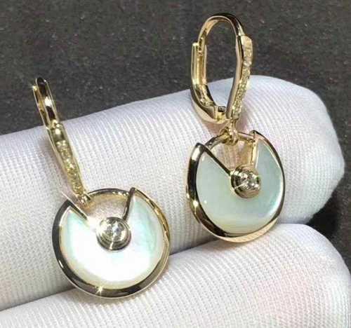 Серьги amulette DE Картье С перламутром 0,28ct