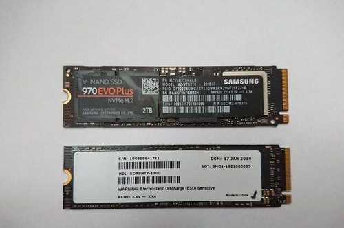 SSD Samsung 970 EVO Plus 2TB и SanDisk 1TB