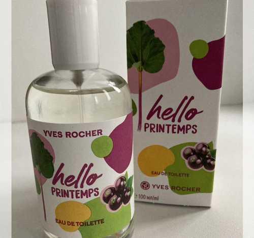 Туалетная вода hello printemps Yves Rocher