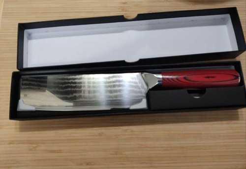 Нож Накири VG-10 в Дамаске 67 слоёв