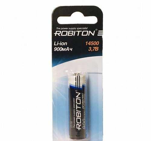 Аккумулятор Robiton 14500 B 3.7V AA (Li-Ion,900мАч) с защитой, блистер