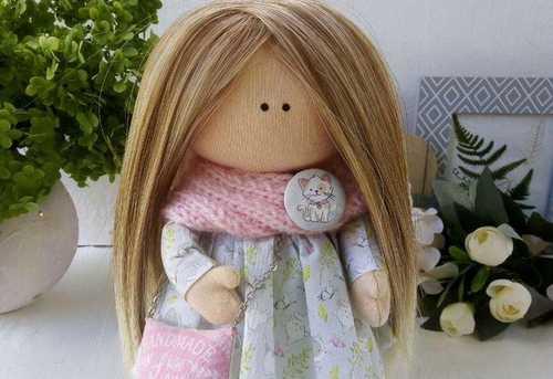 Кукла Тильда. Интерьерная кукла в розовом