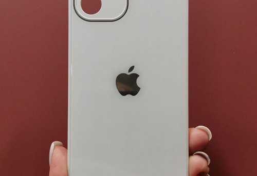 Чехол глянцевый белый для iPhone 12 новый