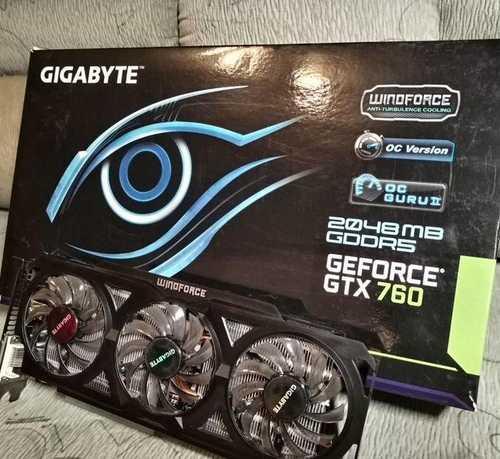 Видеокарта Gigabite GeForce GTX 760 2GB