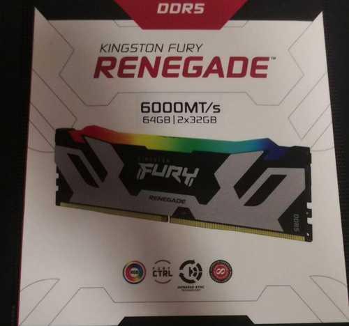 Память ddr5 64gb 6000мгц kingston fury renegade