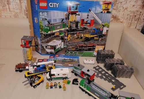 Lego City поезд 60198 бу с коробкой