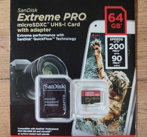 Карта памяти SanDisk 64 gb