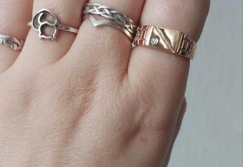 Золотое кольцо печатка перстень мужск проба 585 RG