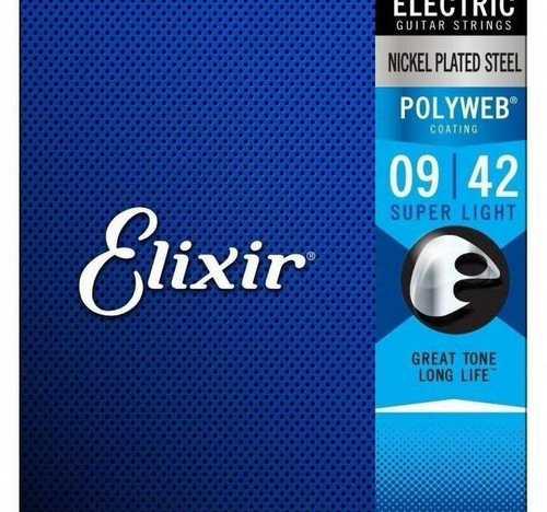 Струны Elixir 12000 Polyweb Super Light 09-42