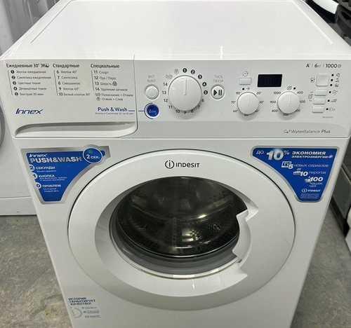 Indesit. 6 кг, 43 см, 1000 об. Доставка бесплатно