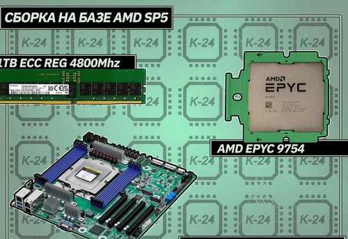 Epyc 9754 + genoad8UD-2T + 1TB ECC REG + 4U-M98