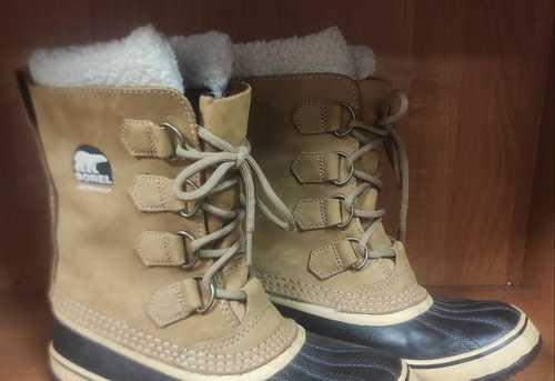 Sorel зимние сапоги лягушки 38.5