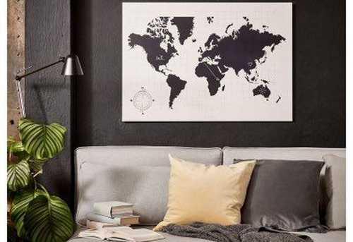 Картина Икеа карта мира