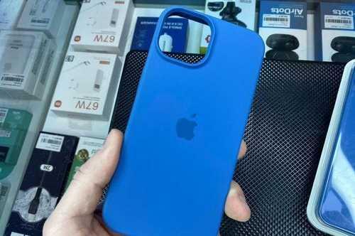 Чехол на iPhone 14 темно синий